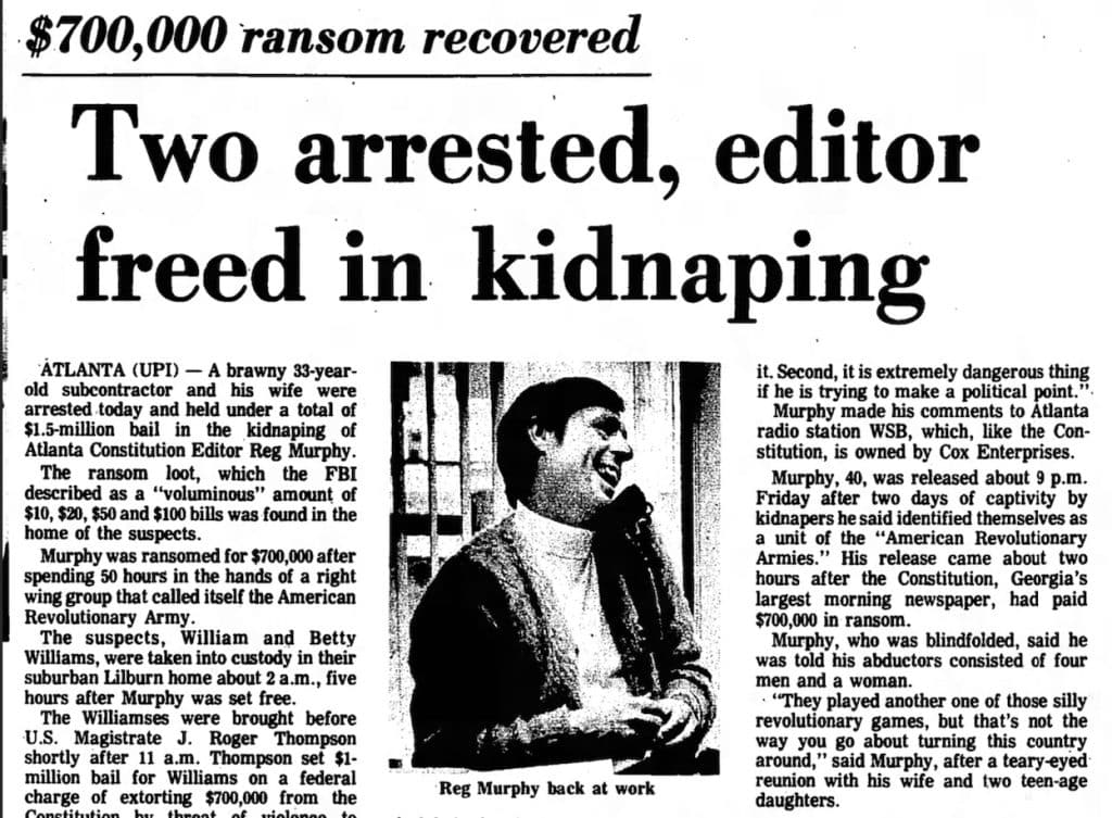 J. Reginald 'Reg' Murphy, renowned journalist and editor who began his ...